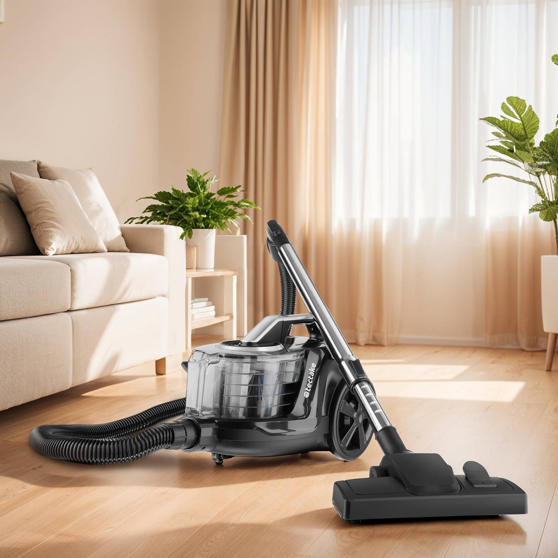 Dammsugare VC900, 900 W, påslös, för hårda golv och mattor, 43 x 27 x ...